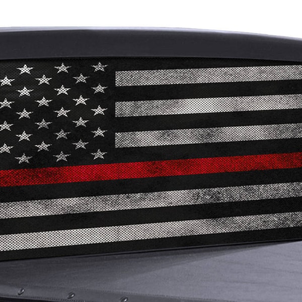 Firefighter Flag Window Decal - Etsy