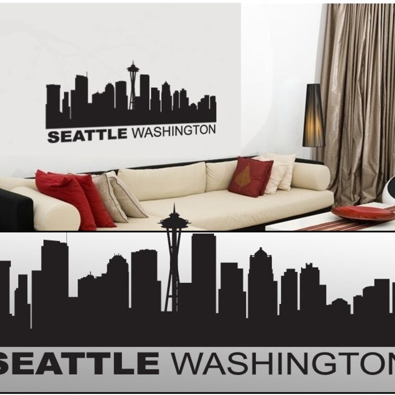 Cityscape Wall Decal - Etsy