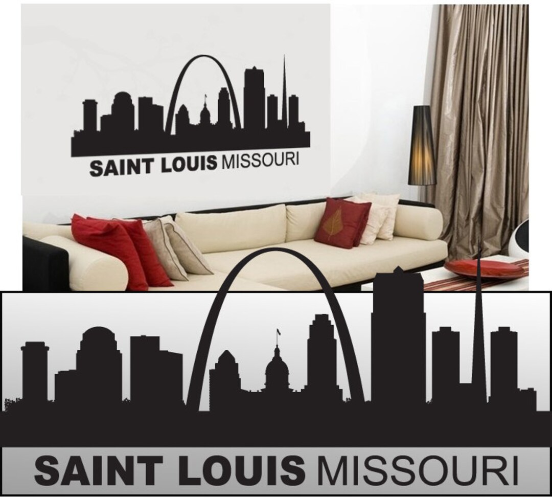 Wall Decal Sticker Saint Louis Skyline 20 Tall 44 - Etsy