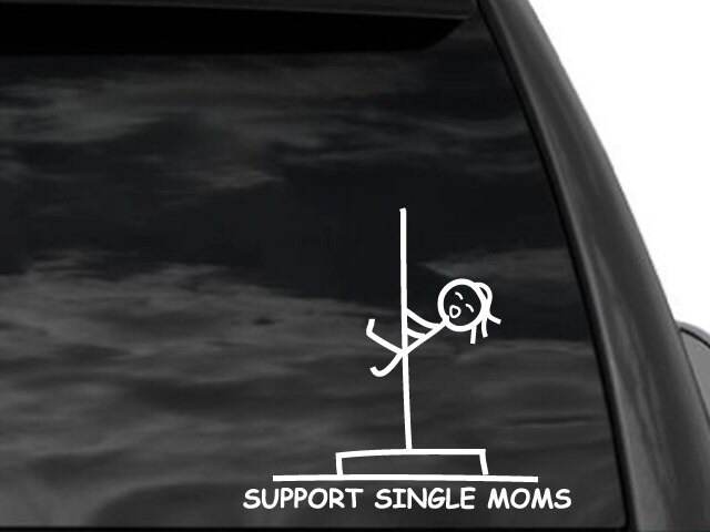 Funny Stick Figure Stripper Car Window Decal 8"x 9" in White - Etsy