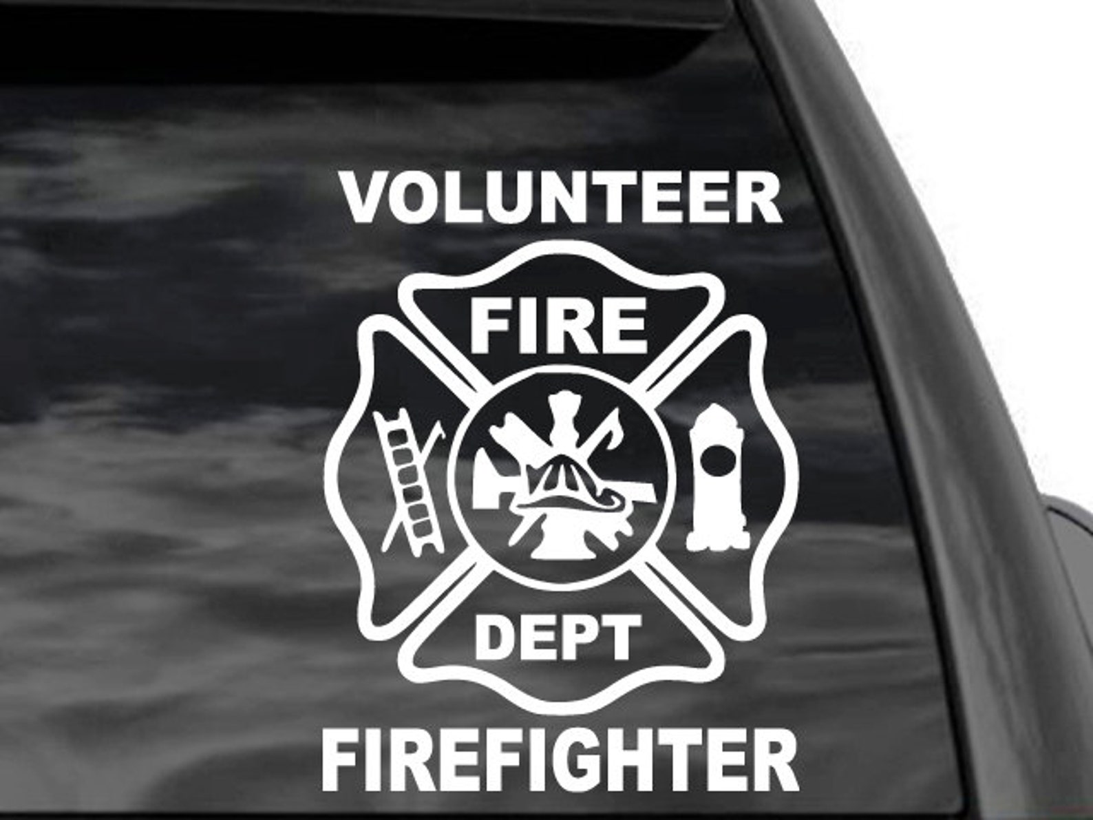 Volunteer Fire Department Car, Truck Suv Window Sticker Decal 8"x6" in ...