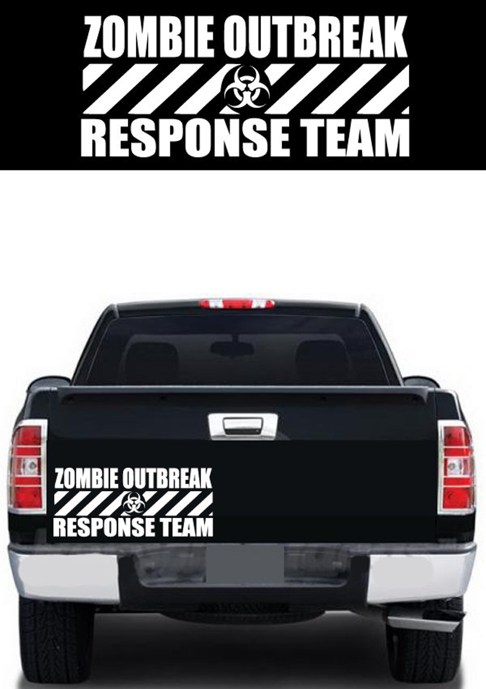 Zombie Response Team Rear Body Decal 24"x10" - Etsy