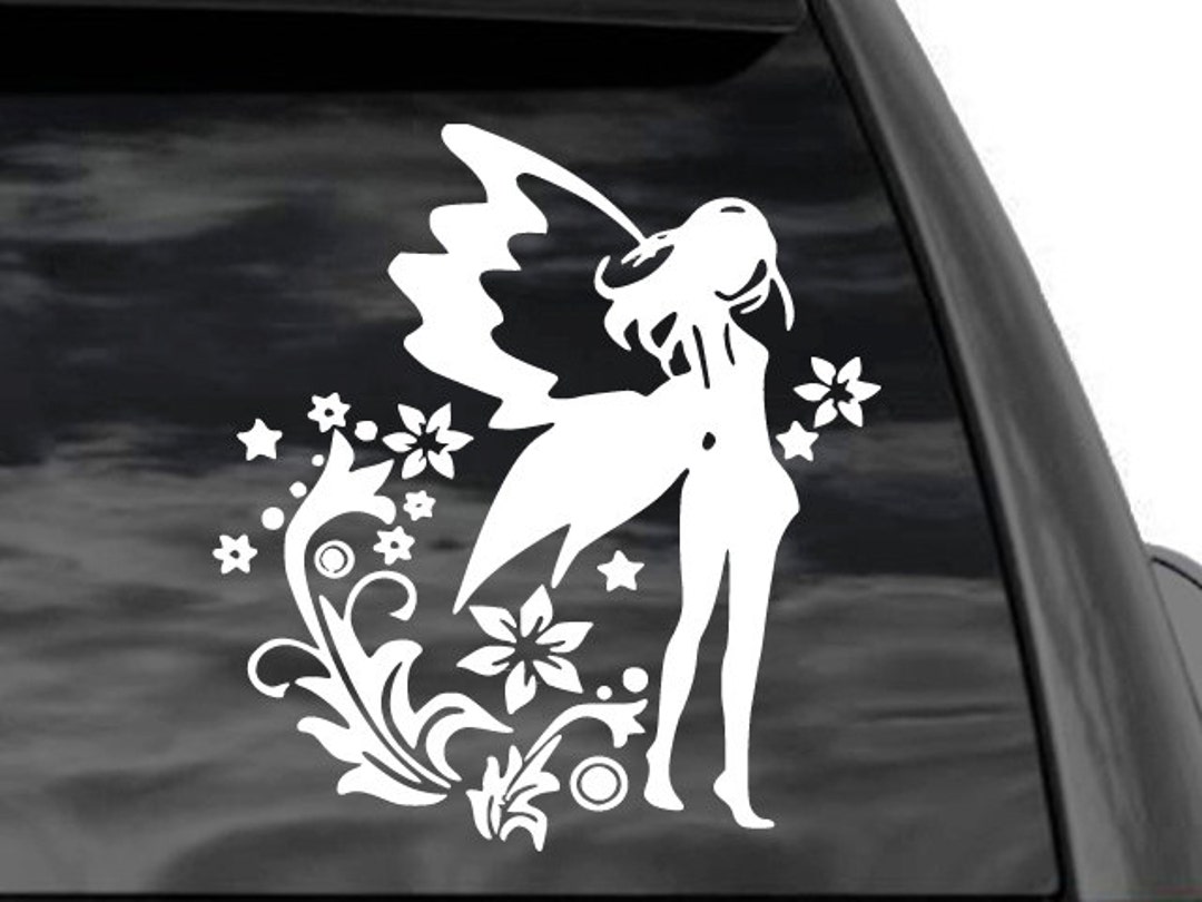 Fairy Car Window Decal 10" X 11.5" in White - Etsy