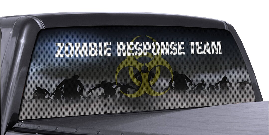 FGD Perforated Truck Rear Window Zombie Response Team Vinyl Decal ...