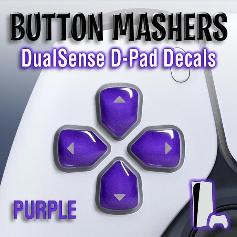 PS5 – BUTTON MASHERS – Dualsense D-pad Decals – PURPLE - Etsy
