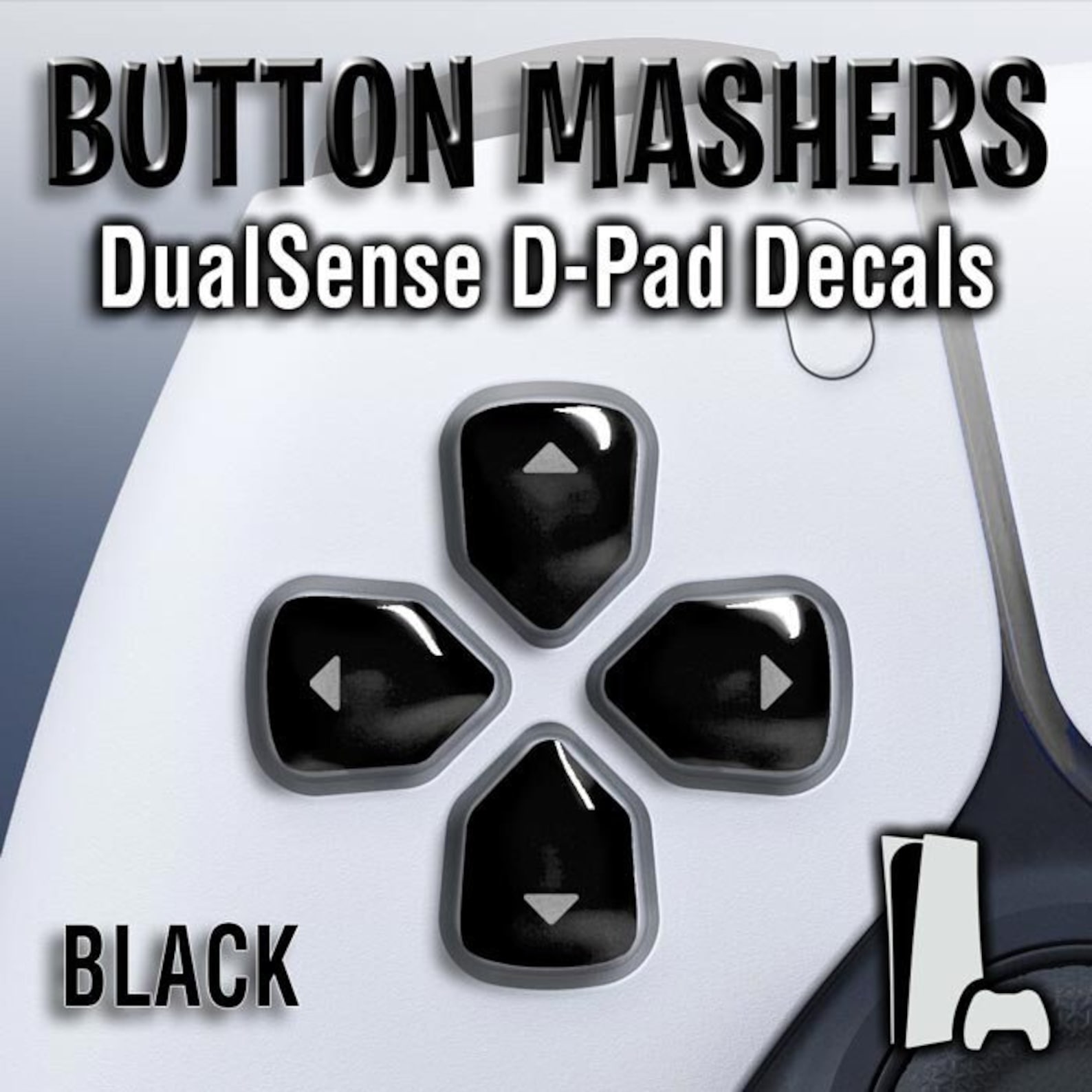 PS5 – BUTTON MASHERS – Dualsense D-pad Decals – BLACK - Etsy