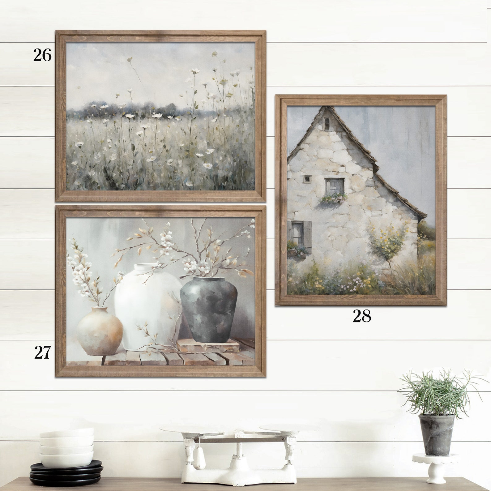 PRINTED Vintage Spring & Easter - Mailed Art, Easter Bunny, Wildflowers ...