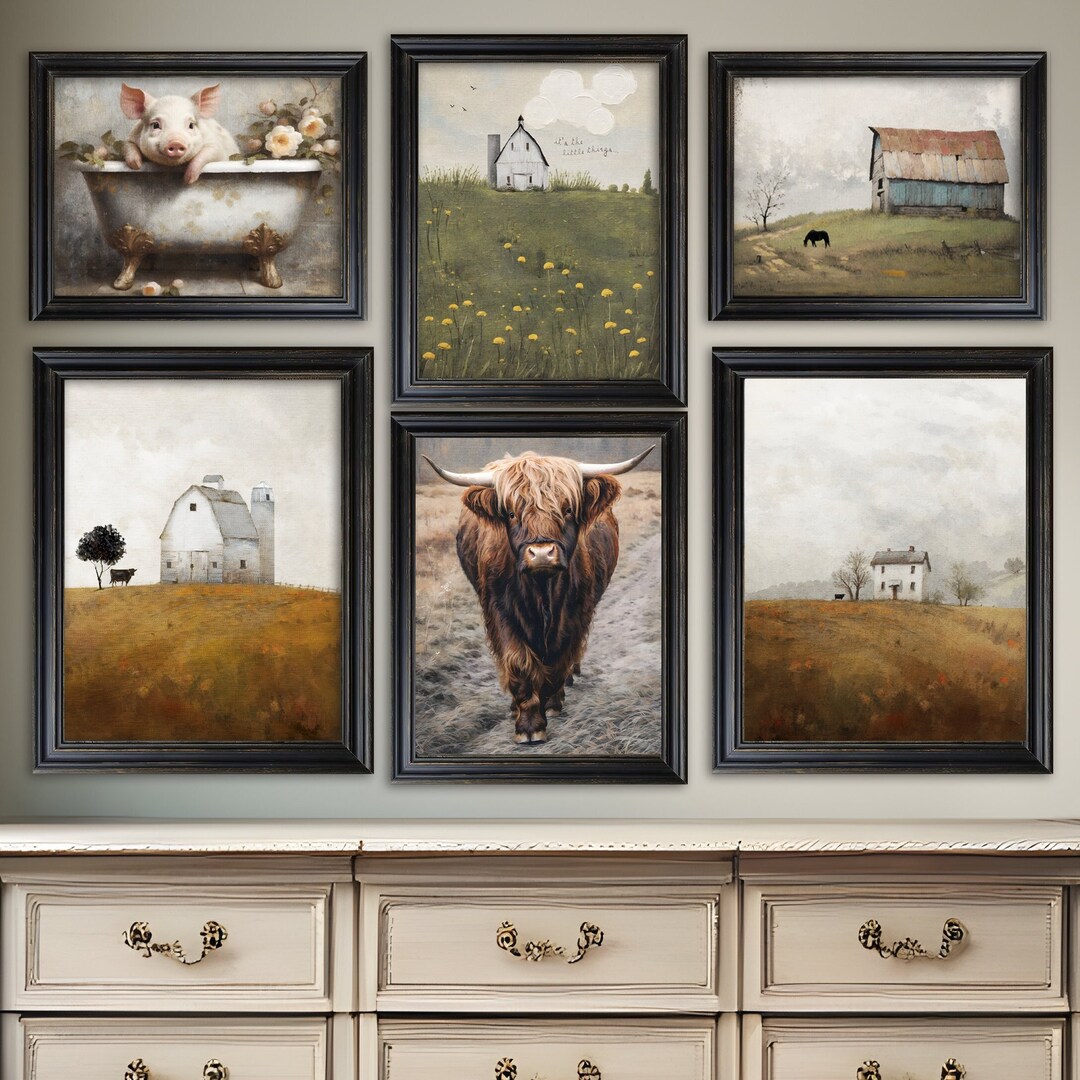 Printed-the Rural Life-mailed Prints, Rustic, Cottage, Cabin, Western ...