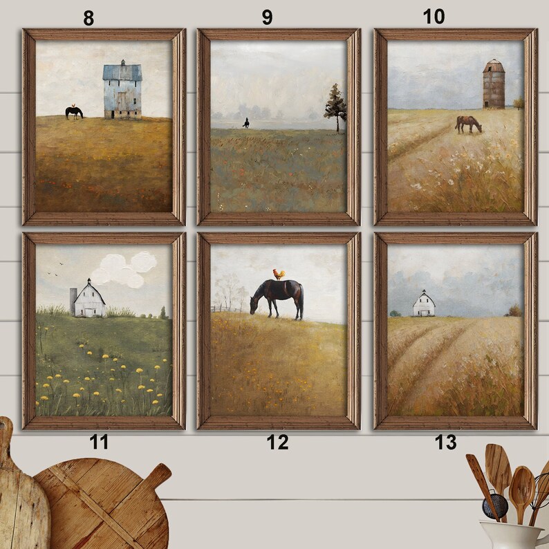 Printed-the Rural Life-mailed Prints, Rustic, Cottage, Cabin, Western ...