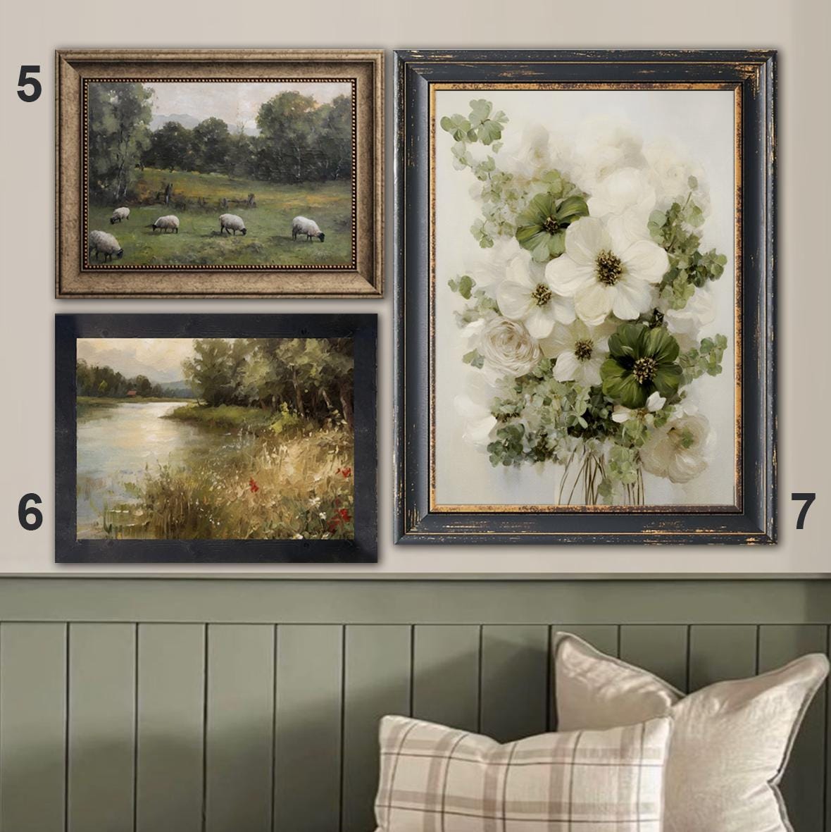 IRISH Prints-mailed-vintage, Ireland, St. Patrick's Day Decor, Sheep ...