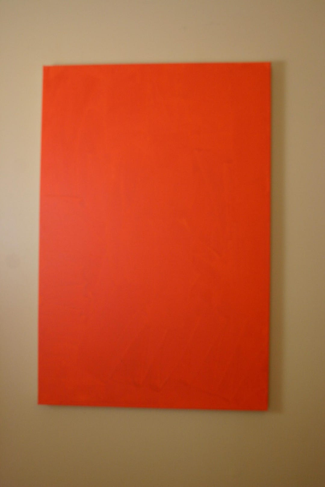 Orange Color Field 36x24x1.5" Gallery Frame Canvas Original Acrylic ...