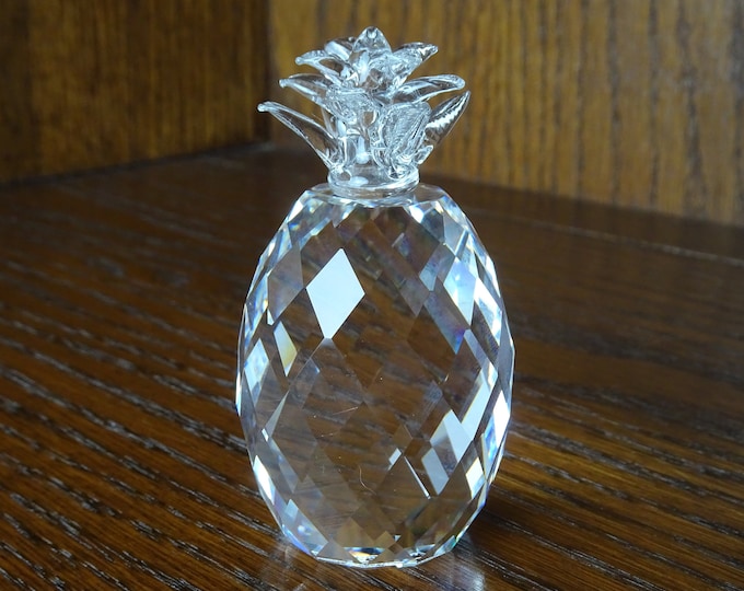 Simon Designs Crystal Pineapple Figurine, Vintage Faceted Fruit ...