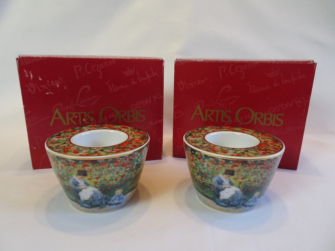 Goebel Artis Orbis Madame Monet & Child Candle Holder Set - Etsy