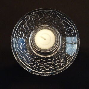 Orrefors Crystal Discus Votive Candle Holder, Vintage Swedish Modern ...