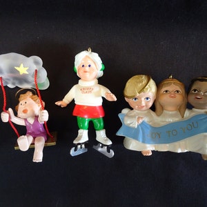 Vintage Hallmark Holiday Tree Ornaments, Playful Angel, Kristy Claus ...