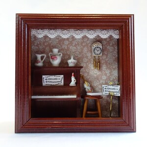 Reutter Miniature Music Room Picture Box, Vintage German Porcelain Tiny ...