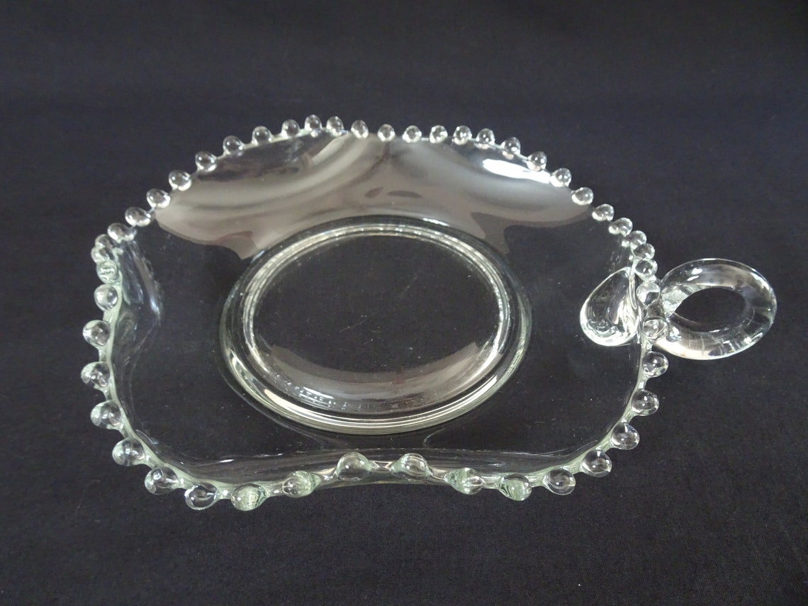 Candlewick Serving Tray With Ring Handle Vintage 1950s - Etsy