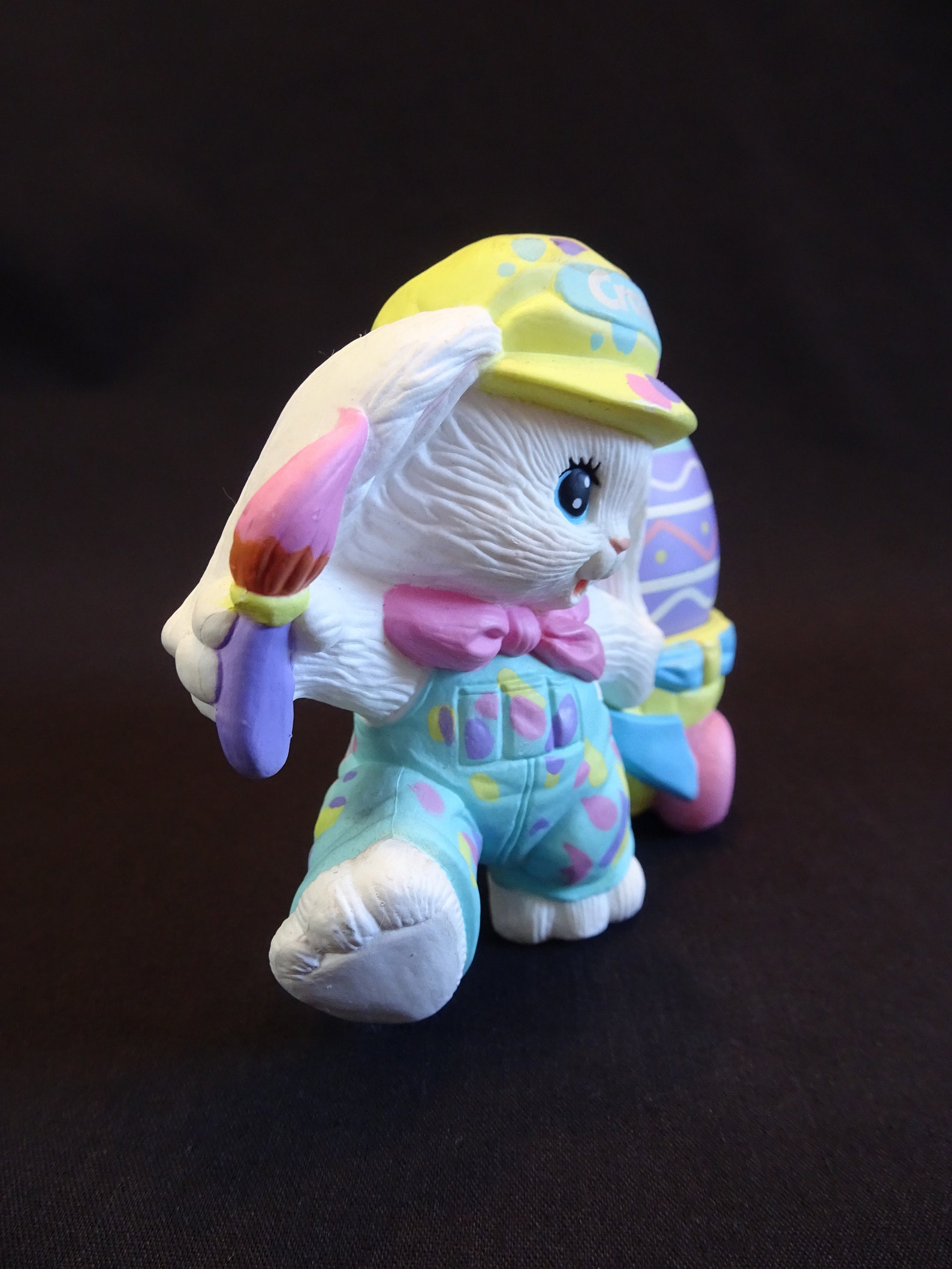 Hallmark Crayola Bunny Figurine Vintage Rabbit Pulling Cart - Etsy