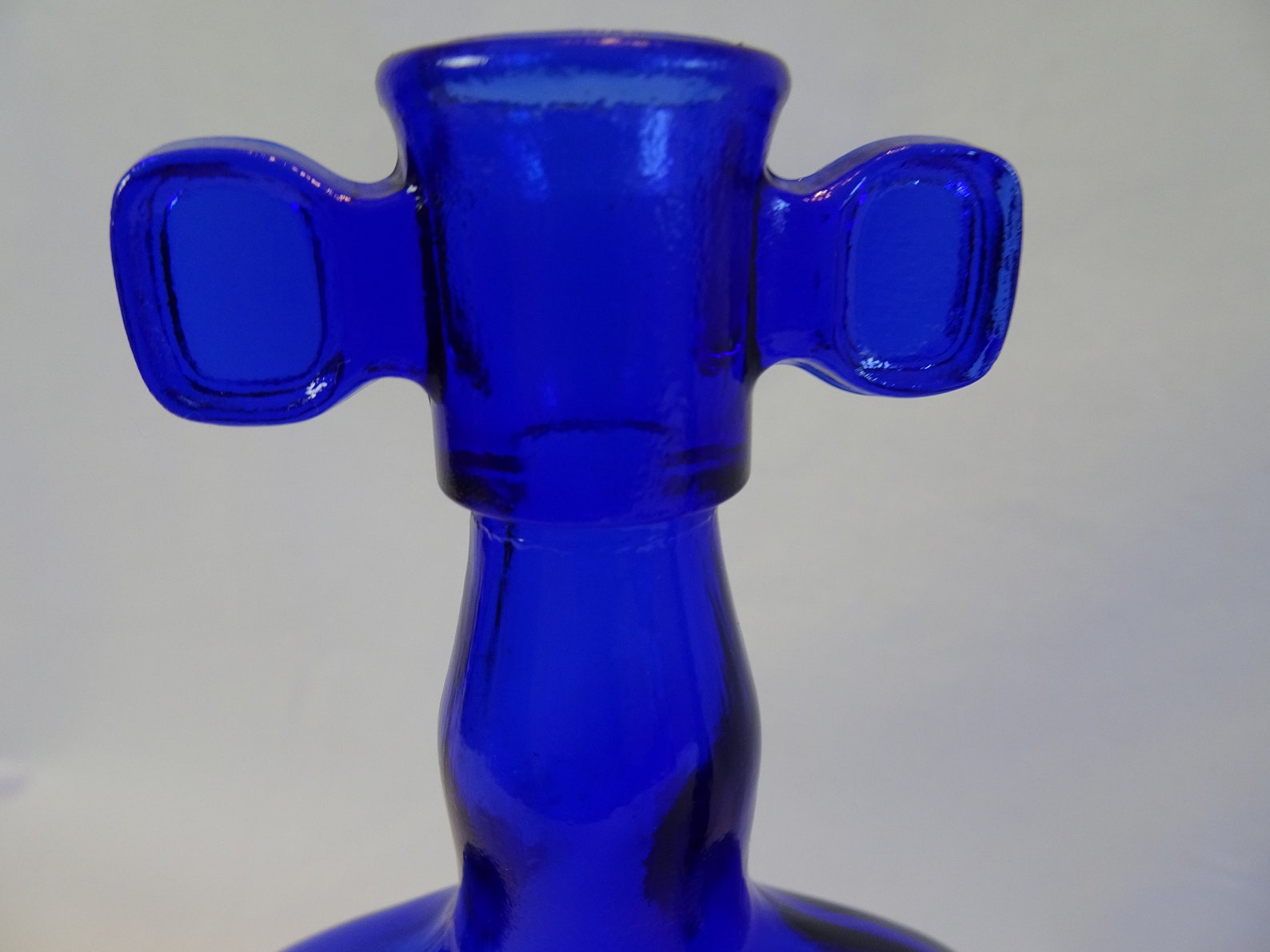 Cello Cobalt Blue Glass Bottle, Vintage Musical String Instrument ...