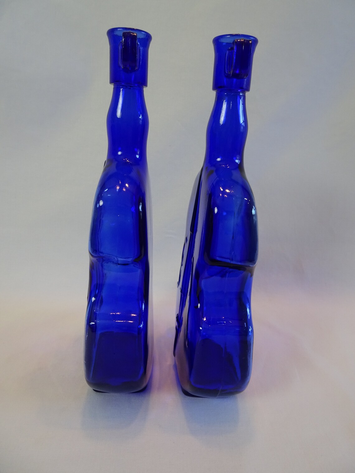 Cello Cobalt Blue Glass Bottle, Vintage Musical String Instrument ...
