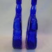 Cello Cobalt Blue Glass Bottle, Vintage Musical String Instrument ...