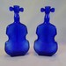 Cello Cobalt Blue Glass Bottle, Vintage Musical String Instrument ...