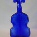 Cello Cobalt Blue Glass Bottle, Vintage Musical String Instrument ...