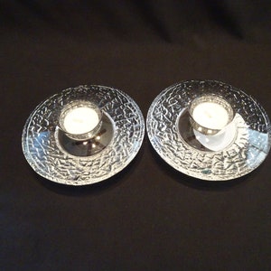 Orrefors Crystal Discus Votive Candle Holder, Vintage Swedish Modern ...
