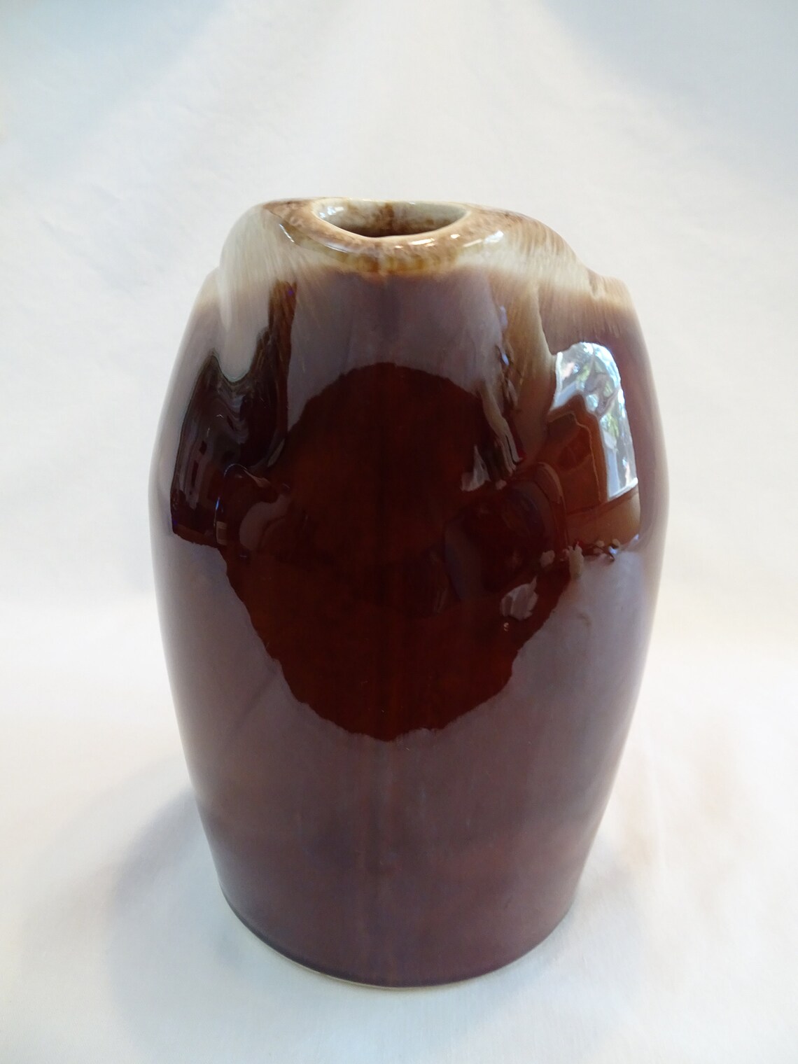 Brown Drip Glaze Pottery Pitcher USA 7011 Vintage Ice Spout - Etsy