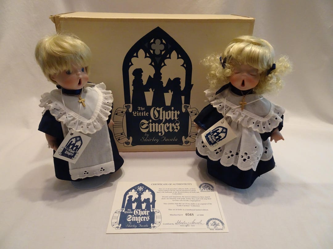 Shirley Favela Little Carolers Dolls, Vintage Boy & Girl Church Choir ...