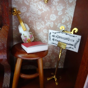 Reutter Miniature Music Room Picture Box, Vintage German Porcelain Tiny ...