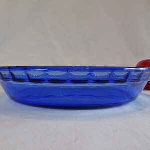 Cobalt Blue Glass Pyrex Casserole Cooking Dish, Vintage Round Double ...