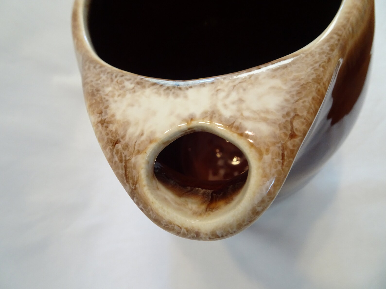 Brown Drip Glaze Pottery Pitcher USA 7011 Vintage Ice Spout - Etsy