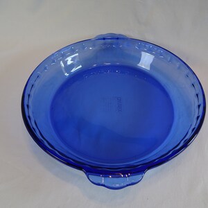 Cobalt Blue Glass Pyrex Casserole Cooking Dish, Vintage Round Double ...