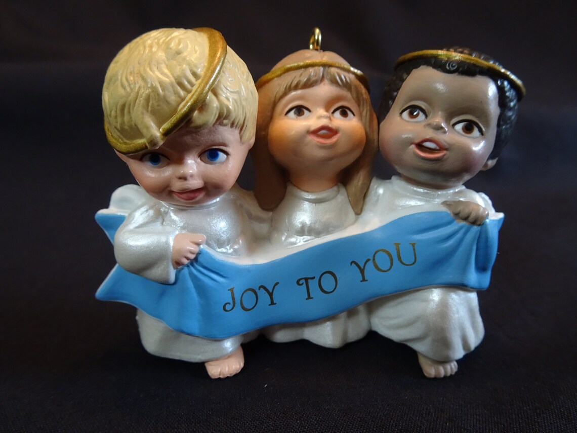 Vintage Hallmark Holiday Tree Ornaments Playful Angel Kristy - Etsy