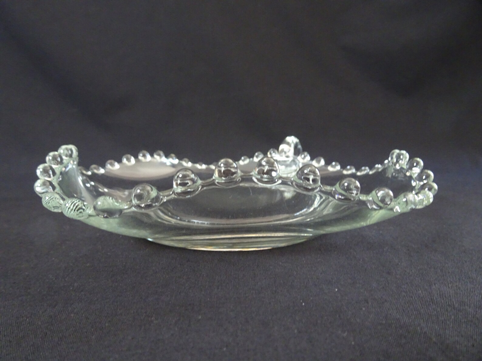 Candlewick Serving Tray With Ring Handle, Vintage 1950s Imperial Glass ...