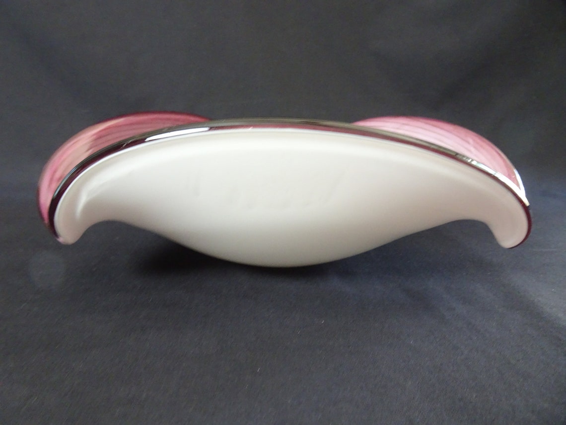 Tri-corner Art Glass Bowl Vintage Decorative Triangle Shaped - Etsy