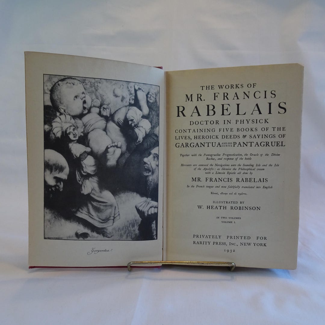 The Works of Mr. Francis Rabelais Doctor in Physick Book, Vintage 1932 ...