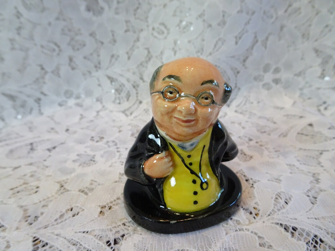 Royal Doulton Samuel Pickwick Bust Figurine, Vintage Miniature Charles ...