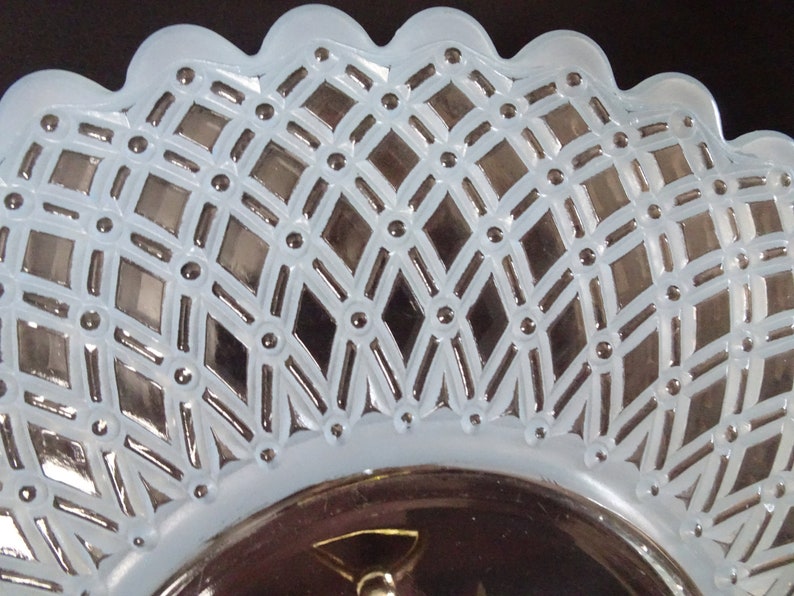 Tidbit Serving Tray With Handle Vintage Blue Geometric Swirl - Etsy