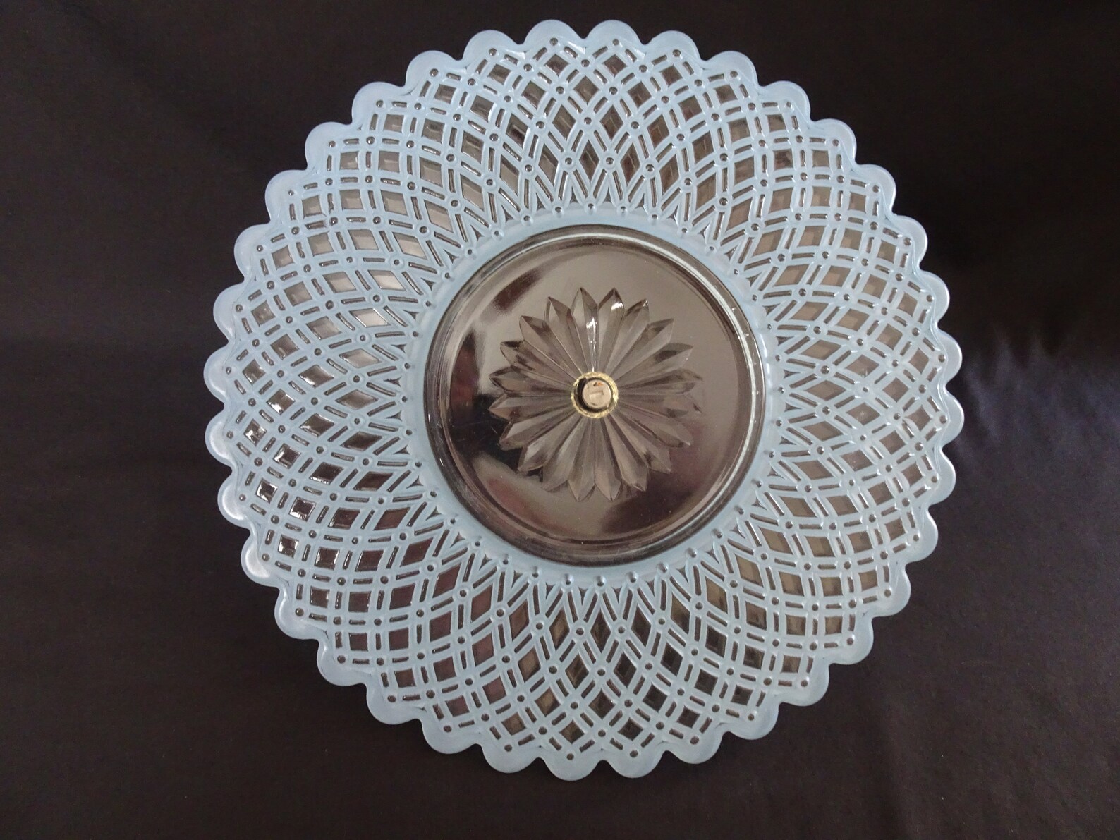 Tidbit Serving Tray With Handle Vintage Blue Geometric Swirl - Etsy