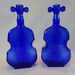 Cello Cobalt Blue Glass Bottle, Vintage Musical String Instrument ...