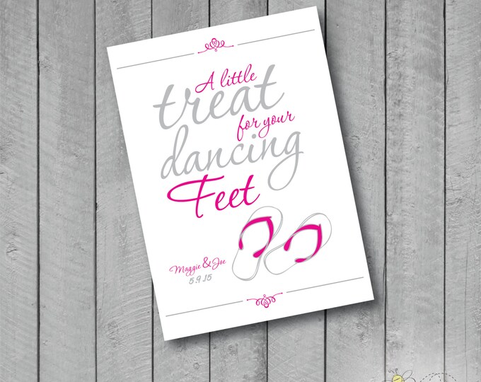 CUSTOMIZED Flip Flop Party Sign A Little Treat for Your Dancing Feet - Etsy
