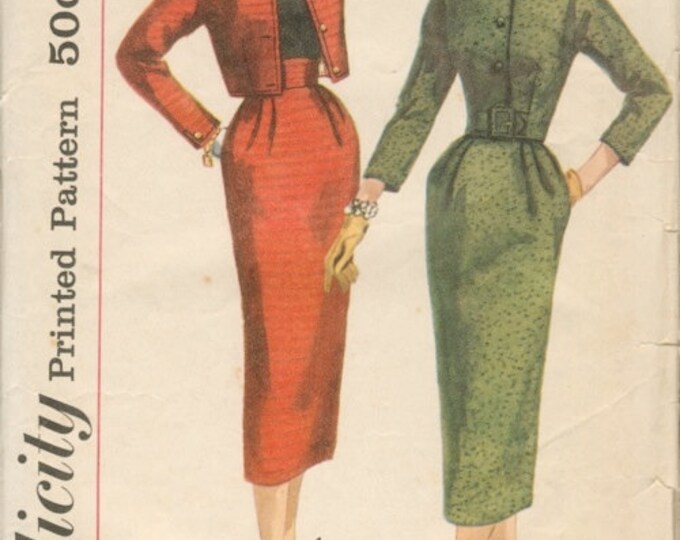 Simplicity 2134 Suit Pattern 1957 Size 13 Bust 33 - Etsy