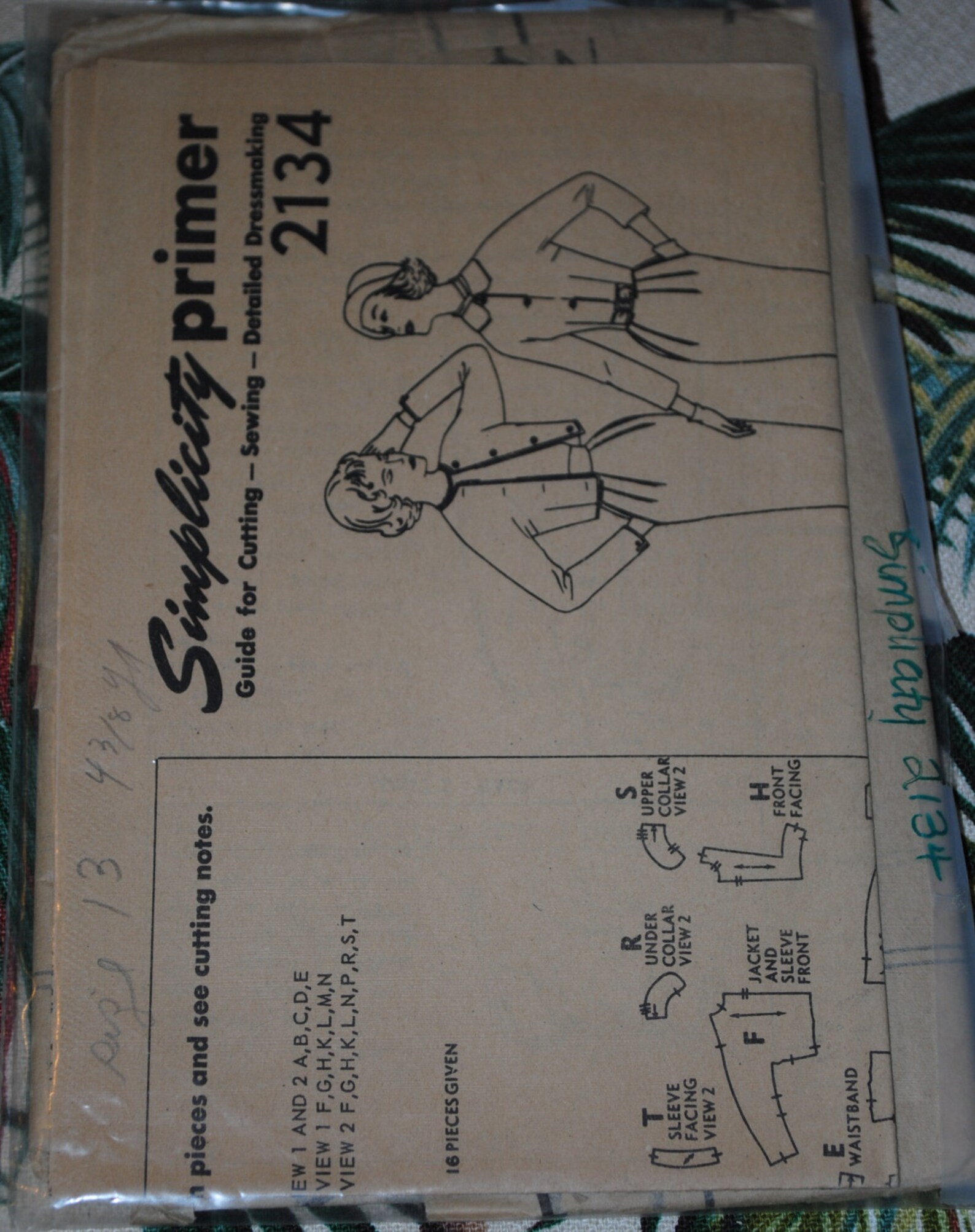 Simplicity 2134 Suit Pattern 1957 Size 13 Bust 33 - Etsy