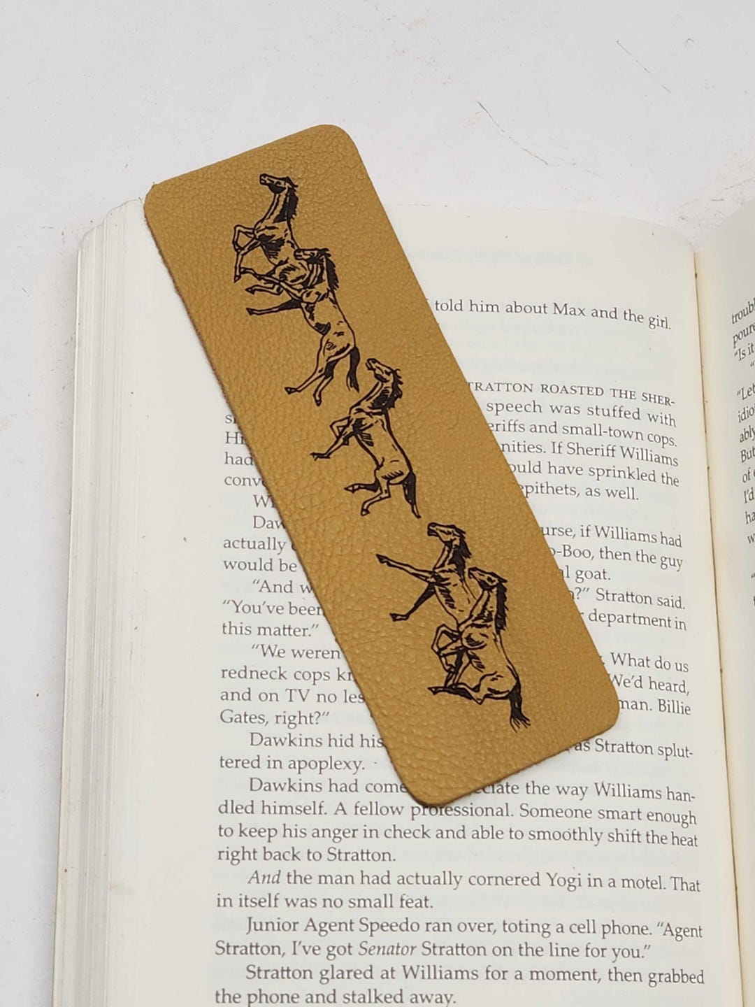 Running Horses Leather Bookmarks - 2" X 6" X 3/32" - Etsy