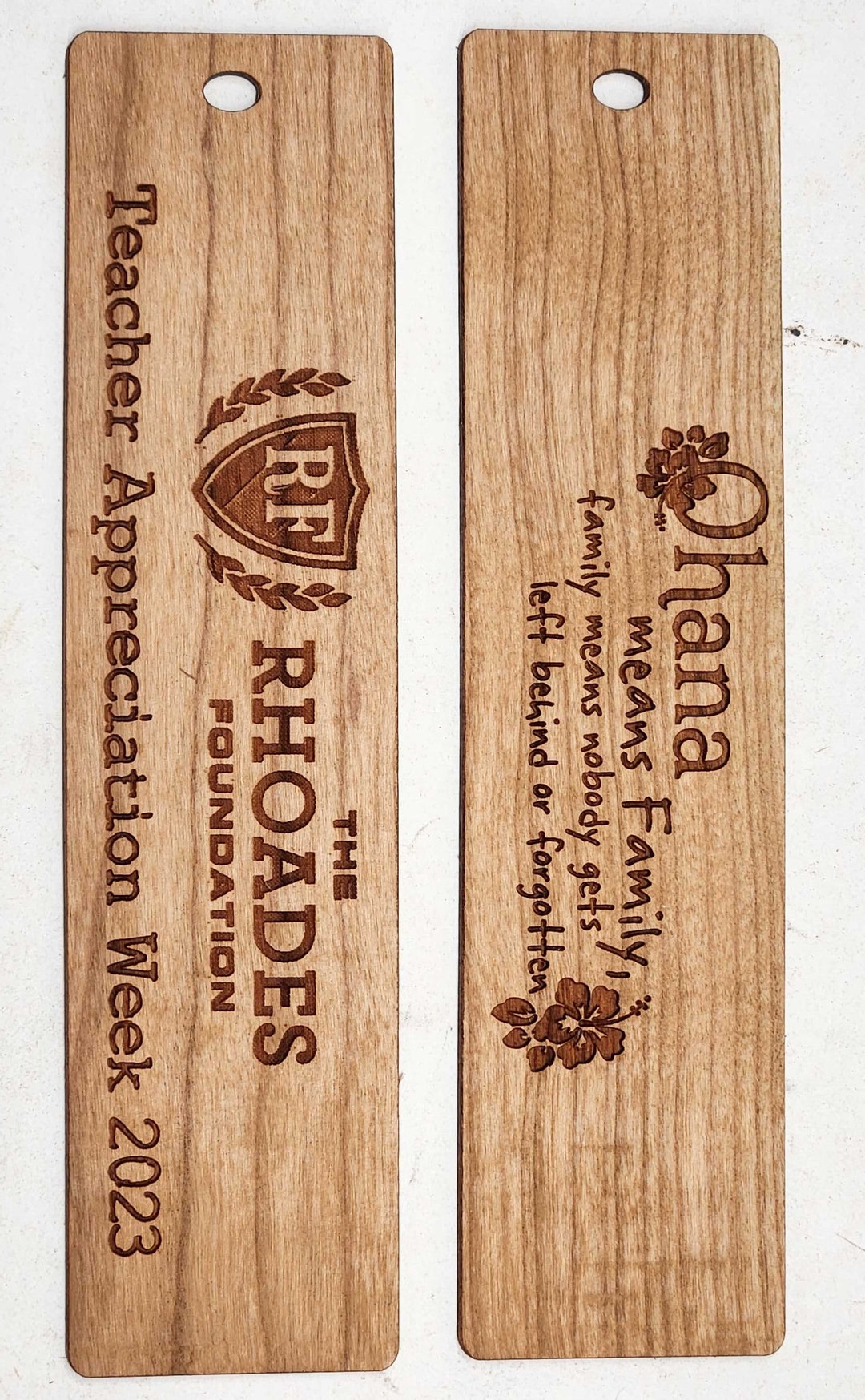 Laser Engraved Wood Custom Bookmarks Quantity of 55 1.5 X 6 Engraved on ...