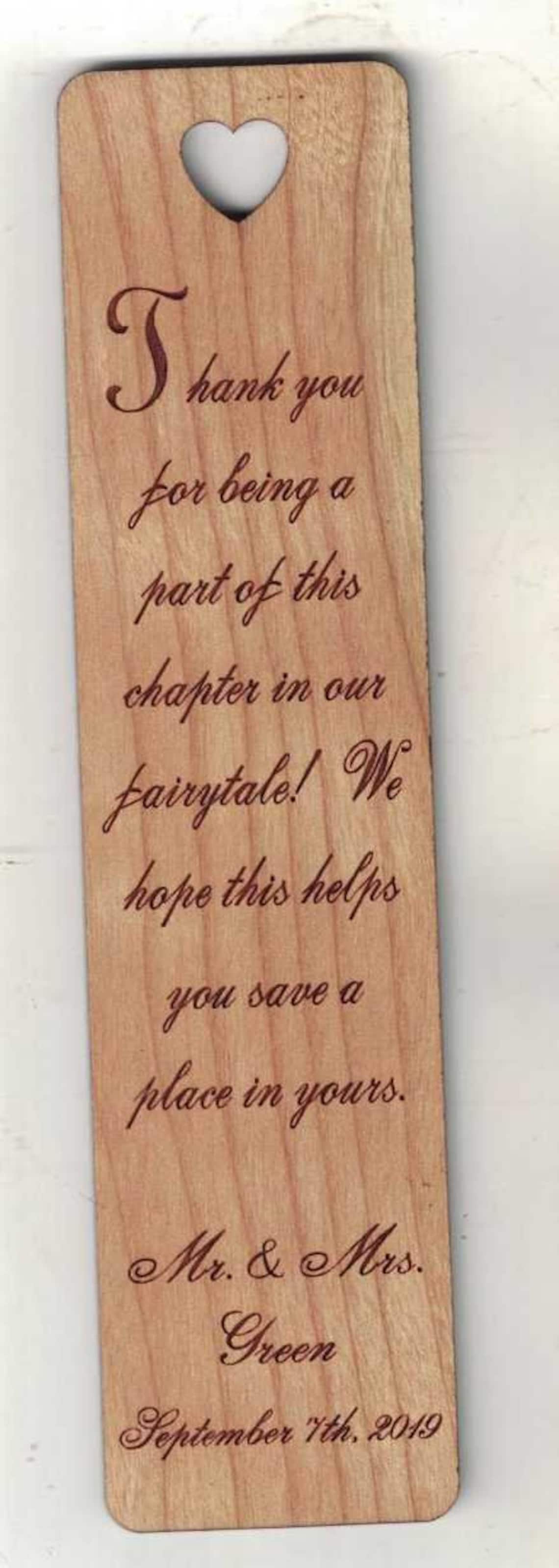 165 Laser Engraved Wood bookmarks 1.4 x 5.9 with | Etsy