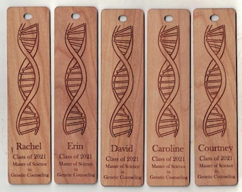 10 assorted wood Bookmarks with names engraved and ribbons | Etsy