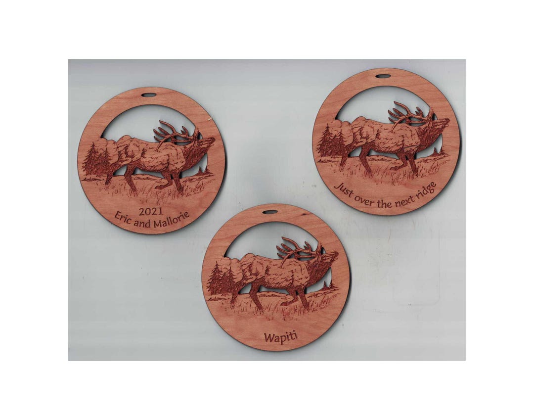 250 Laser Engraved Cherry Wood 3" Ornament With Ribbon - Your Logo or ...